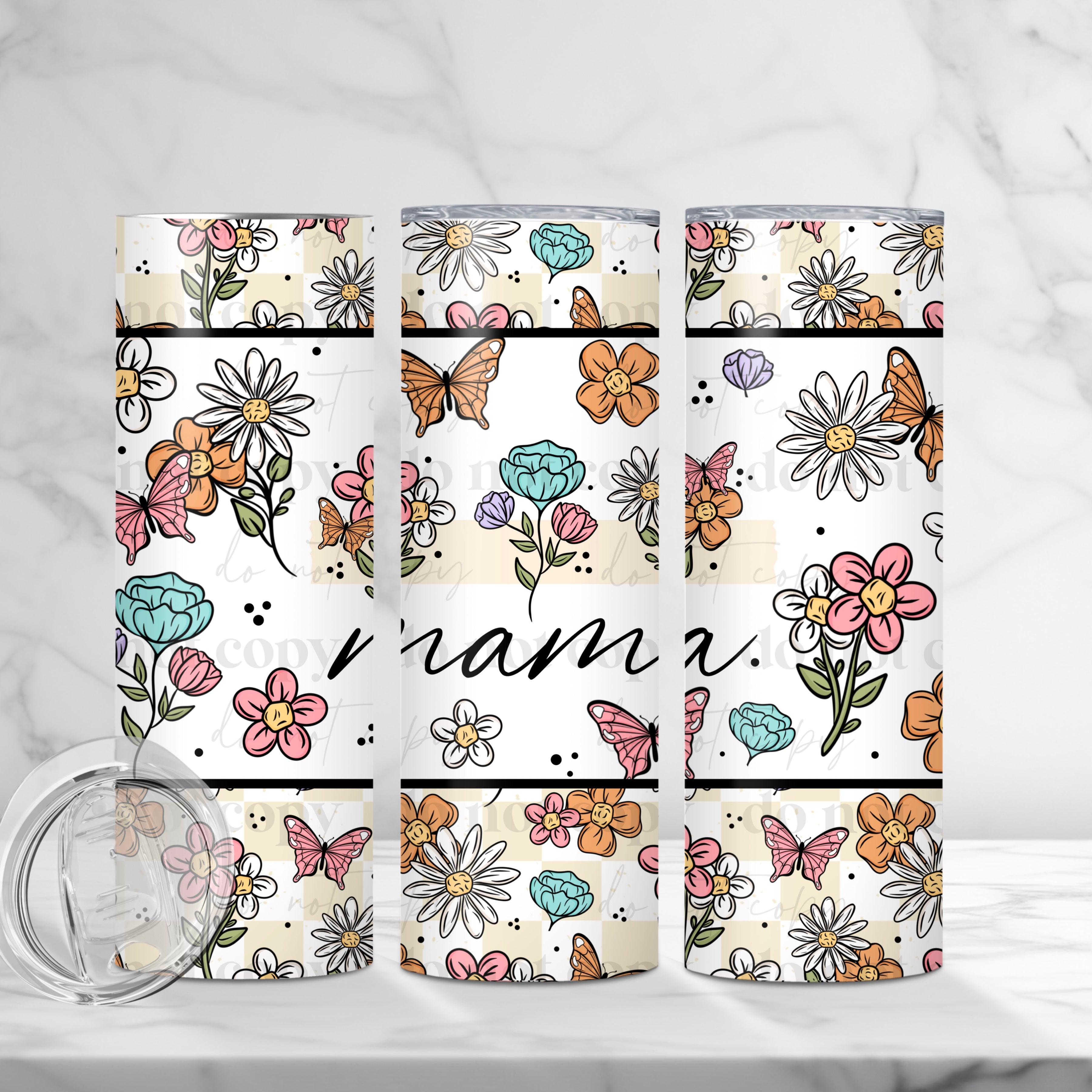 Floral Mama 20 oz tumbler – Imagine That DTF Transfers