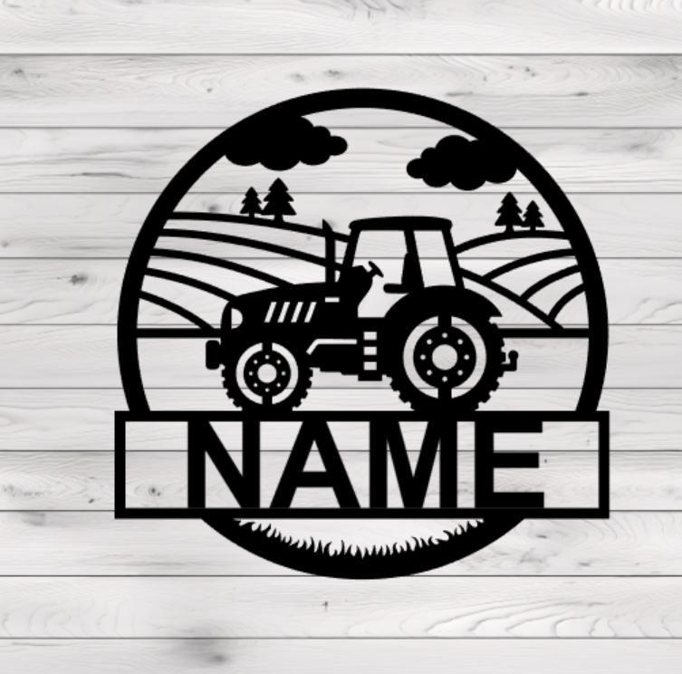 Tractor Farm Metal Plasma Cut Sign – Imagine That DTF Transfers