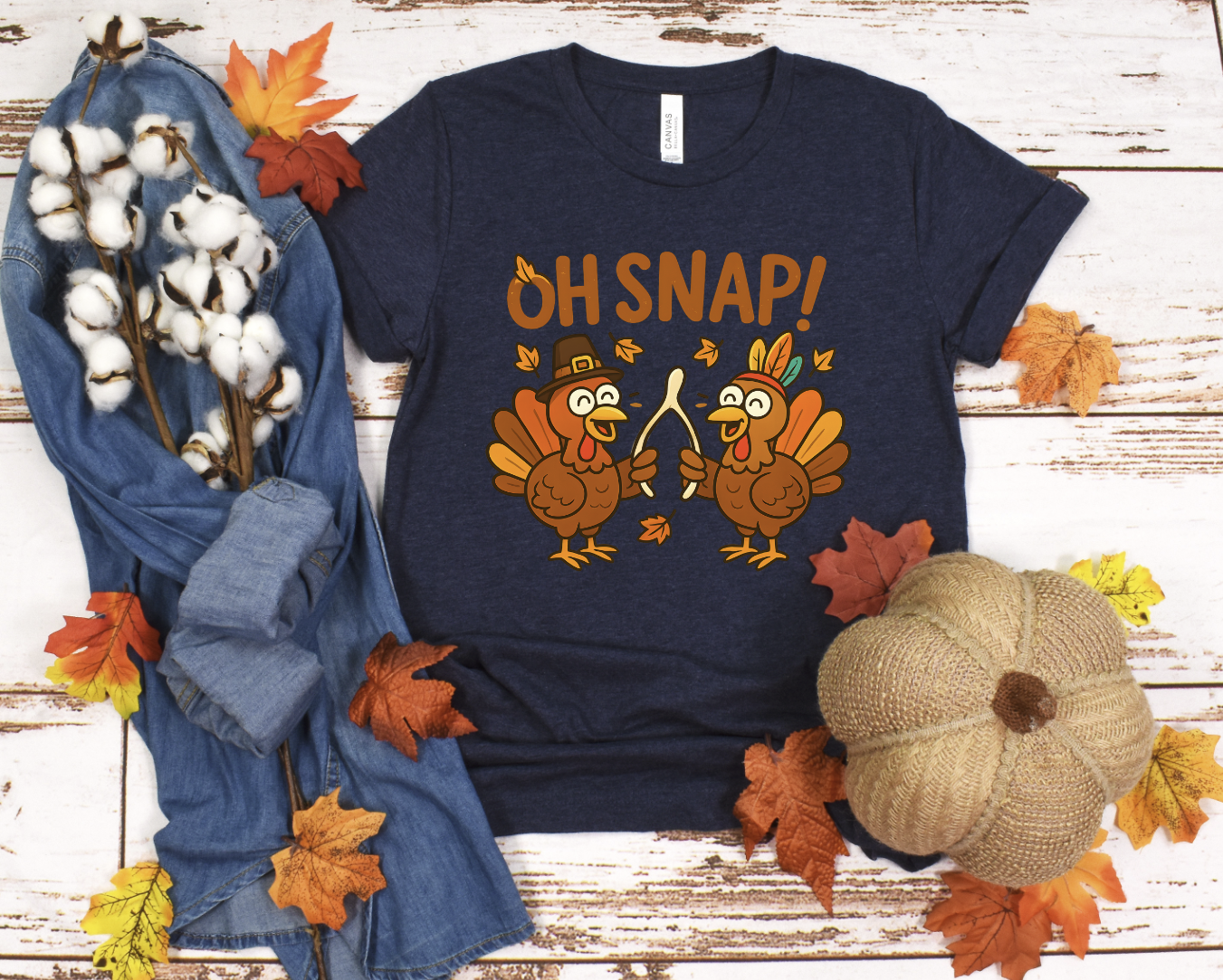 Oh Snap Thanksgiving Turkey Wishbone DTF Transfer – Imagine That DTF ...